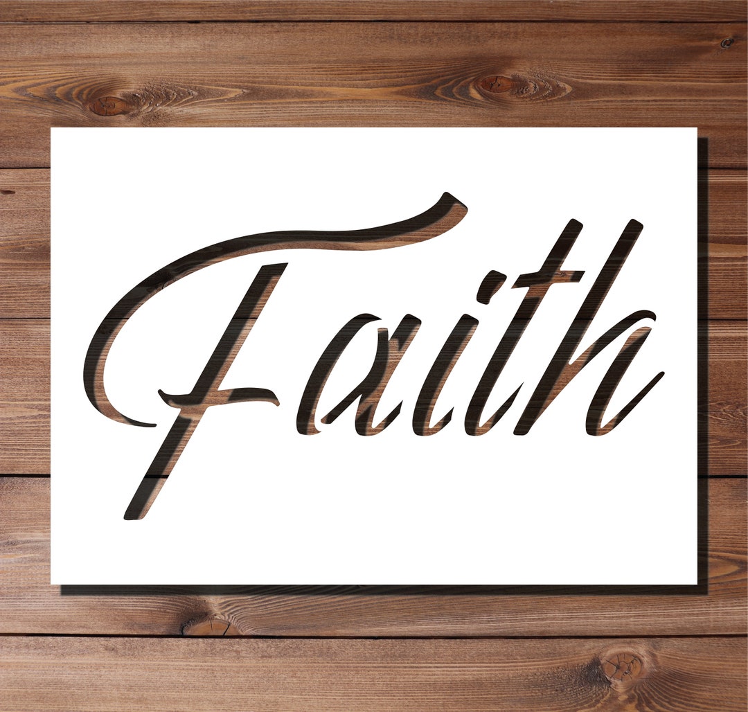 Faith Stencil A4 A3 Size 190 Micron Mylar Reusable Flexible Christmas ...
