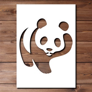 Panda Stencil A4 A3 Size 190 Micron Mylar Reusable Flexible Home Decor ...