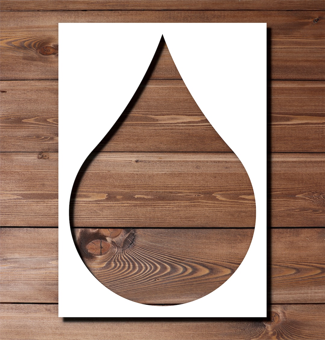 Rain Drop - Water Drip - Tear Stencil A4 A3 Size 190 Micron Mylar ...