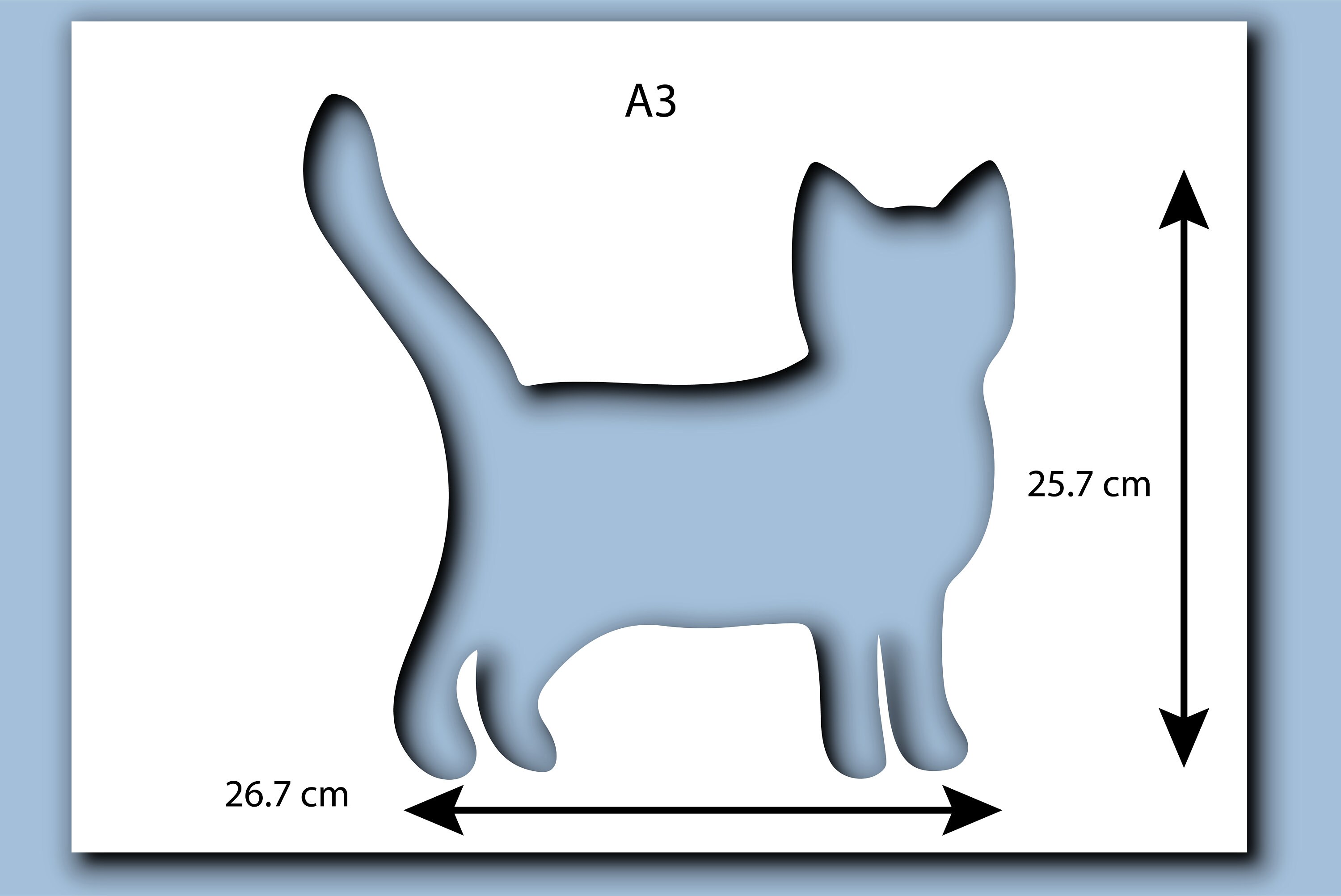 Cat Kitten Stencil A4 A3 Size 190 Micron Mylar Reusable Flexible Home ...