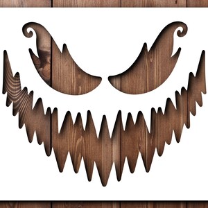 Scary Face Stencil A4 A3 Size 190 Micron Mylar Reusable Flexible Home ...