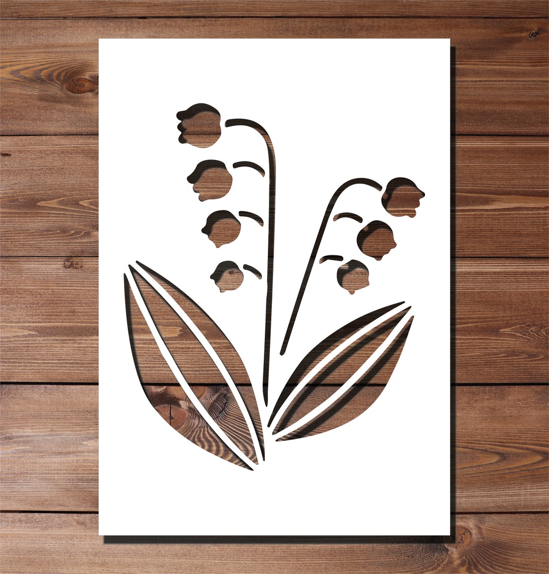 Bluebell Flower Stencil - A4 A3 Size 190 Micron Mylar Reusable Flexible ...