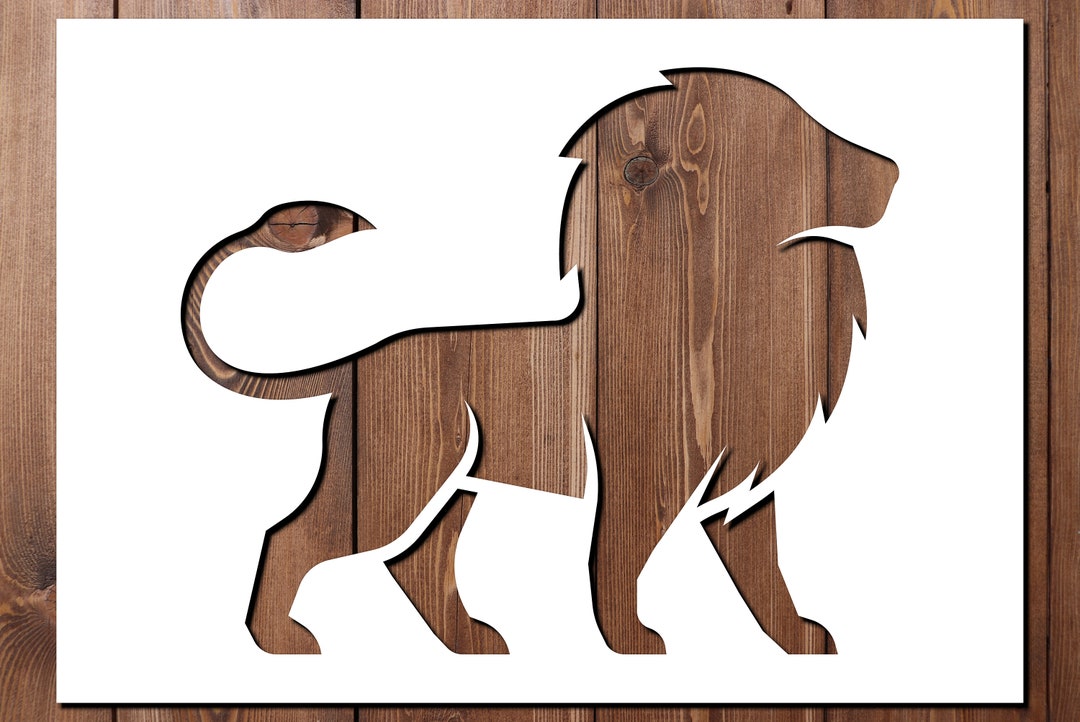 Lion Stencil A4 A3 Size 190 Micron Mylar Stencil Reusable Flexible Home ...