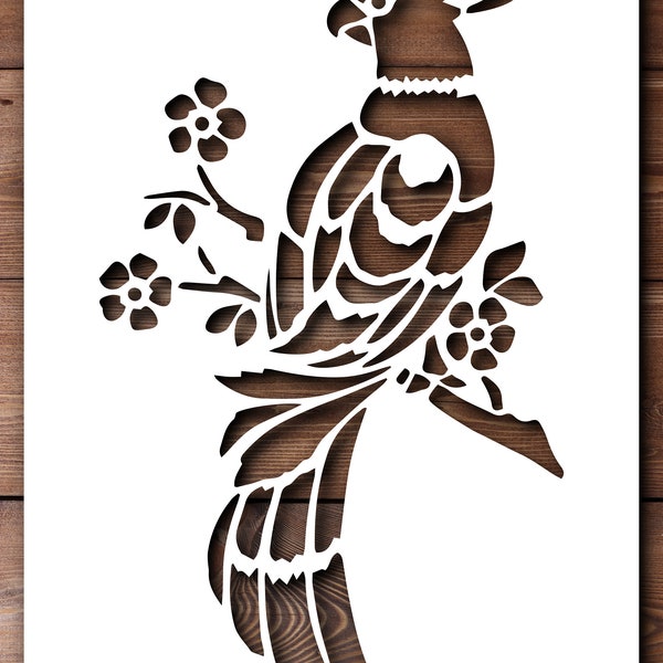 Parrot Stencil - Etsy