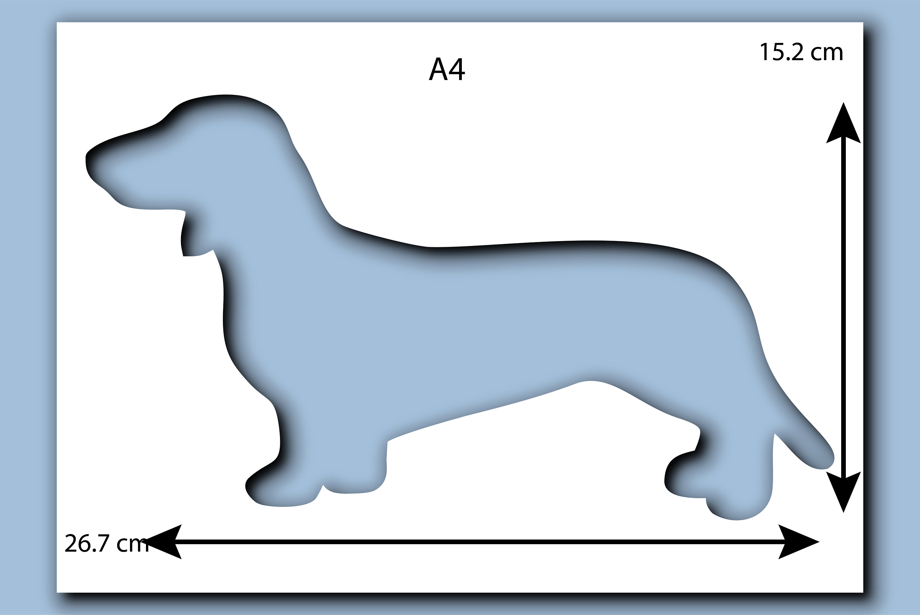Dachshund Sausage Dog Stencil A4 A3 Size 190 Micron Mylar Reusable ...