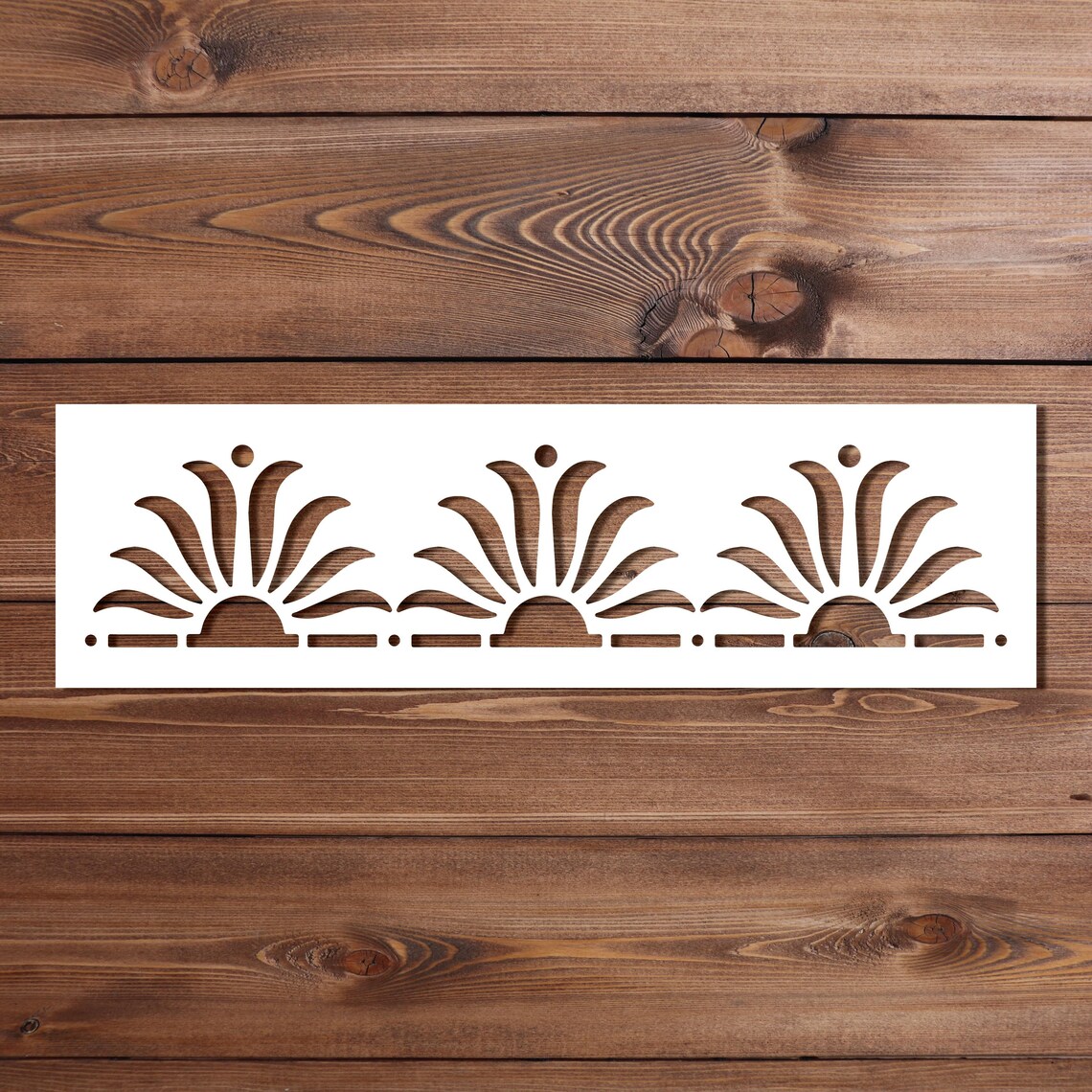 Sun Beams Art Deco Border Stencil (2 Pack) - for Furniture, Walls ...