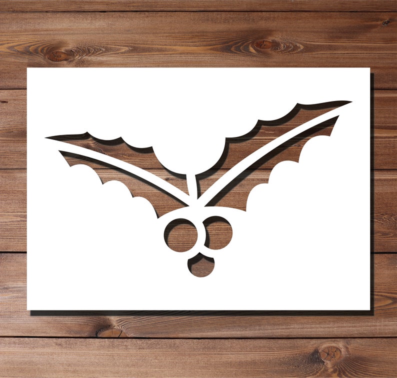 Holly Stencil A4 A3 Size 190 Micron Mylar Reusable Flexible Home Decor ...