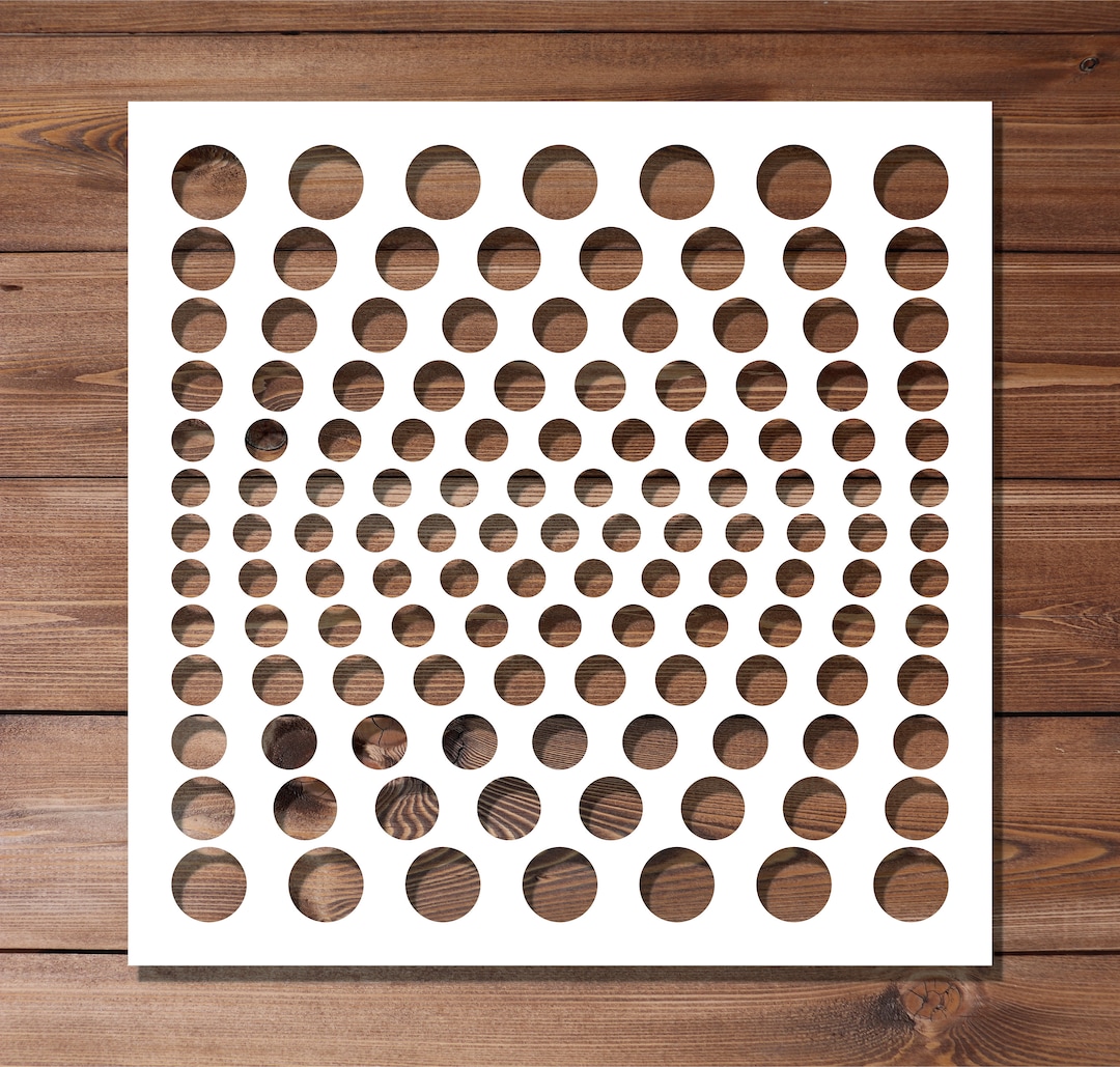 Warped Dot Pattern Stencil - 30cm X 30cm Size 250 Micron Mylar Reusable ...