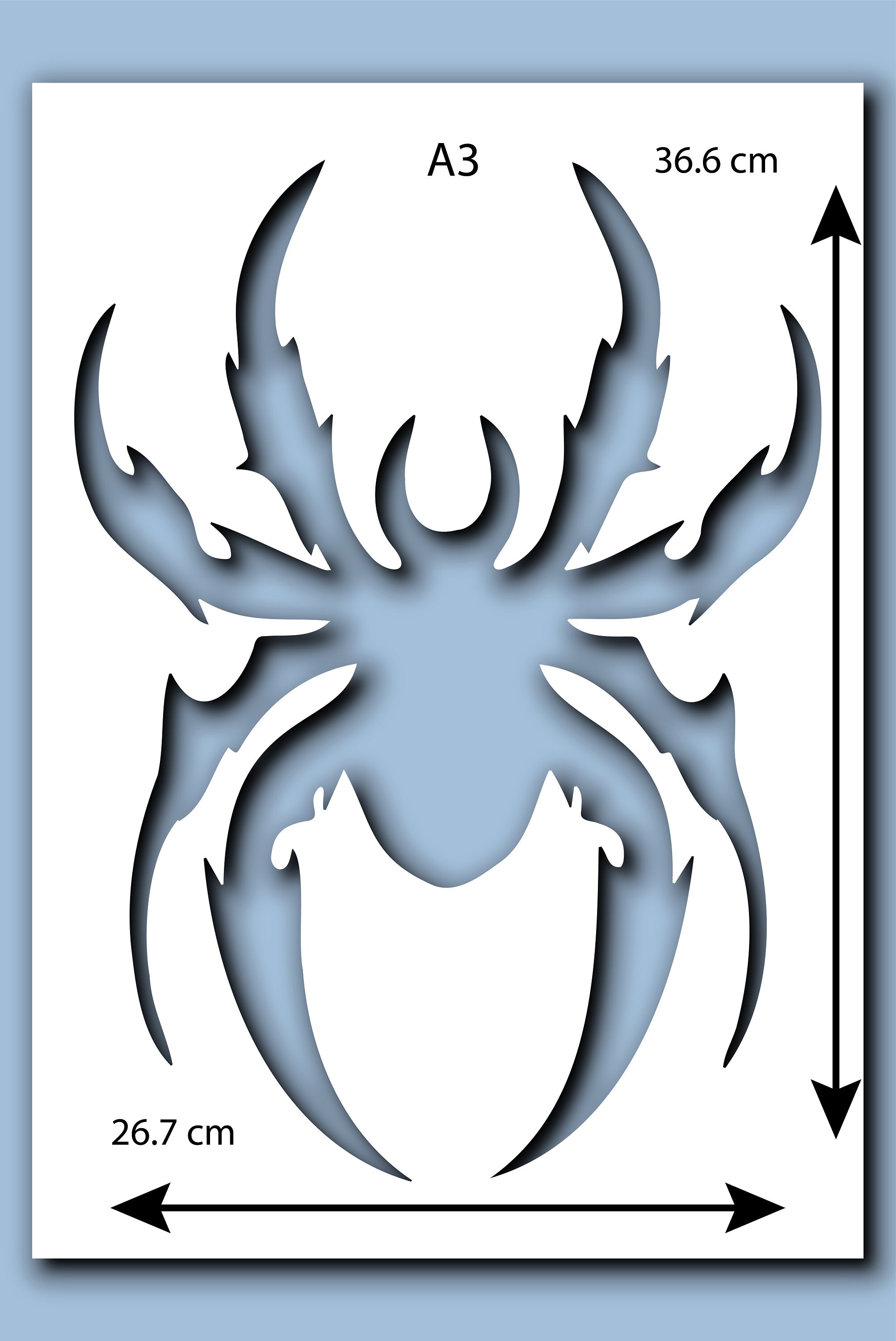 Spider Stencil A4 A3 Size 190 Micron Mylar Reusable Flexible Craft ...