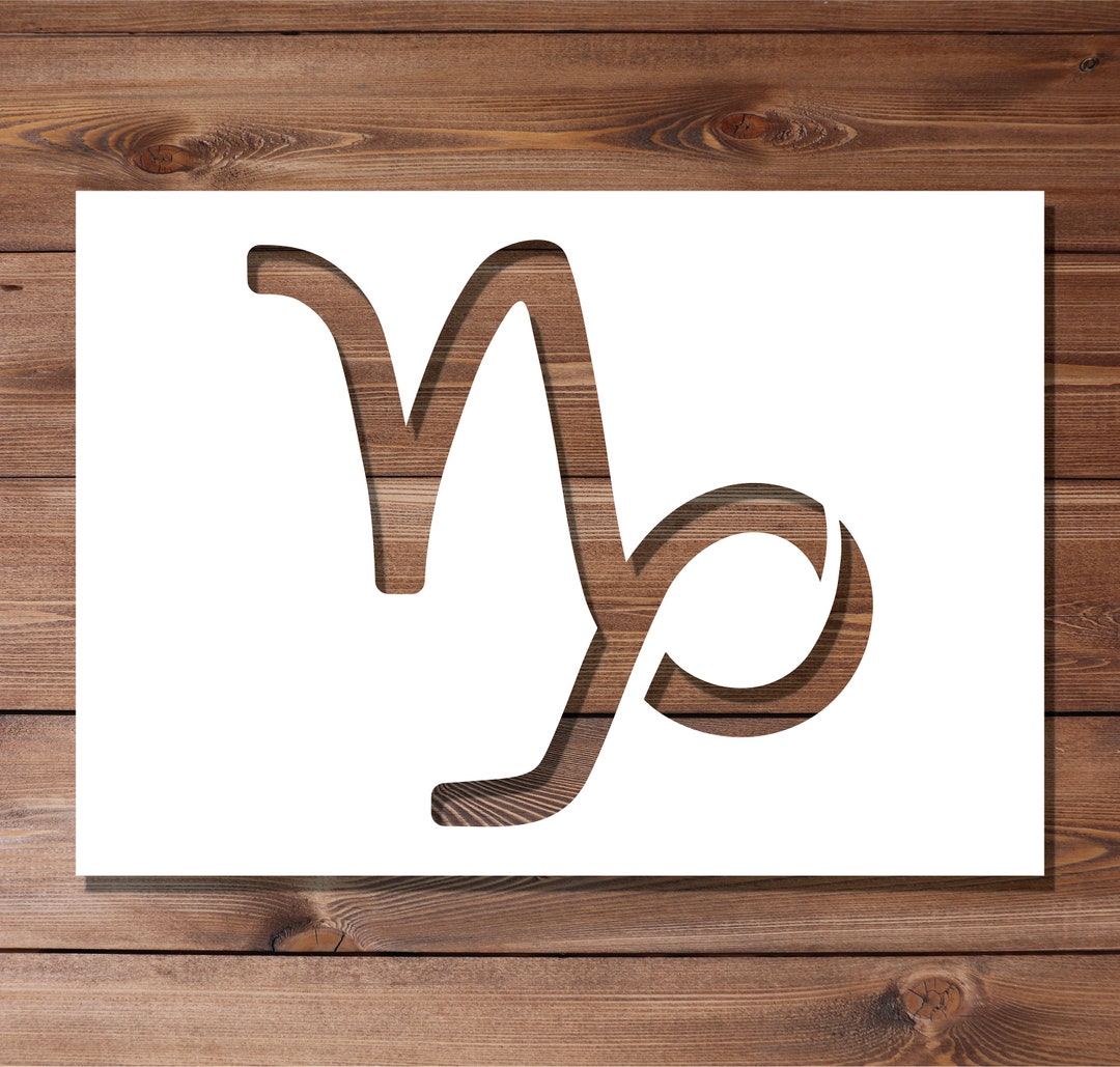 Capricorn Symbol Zodiac Stencil - A4 A3 Size - 190 Micron Mylar ...