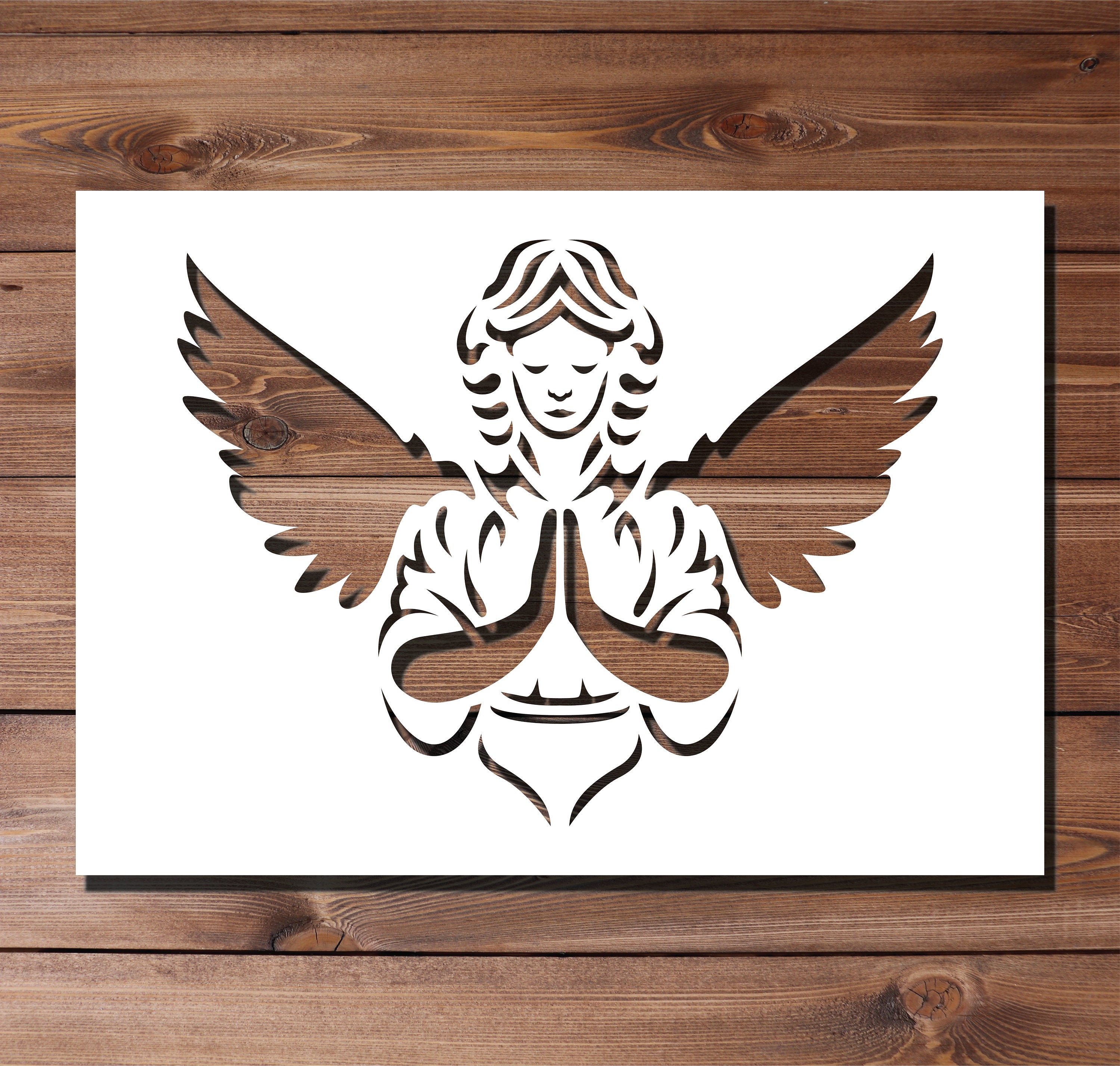 Angel Stencil A4 A3 Size 190 Micron Mylar Reusable Flexible Home Decor ...