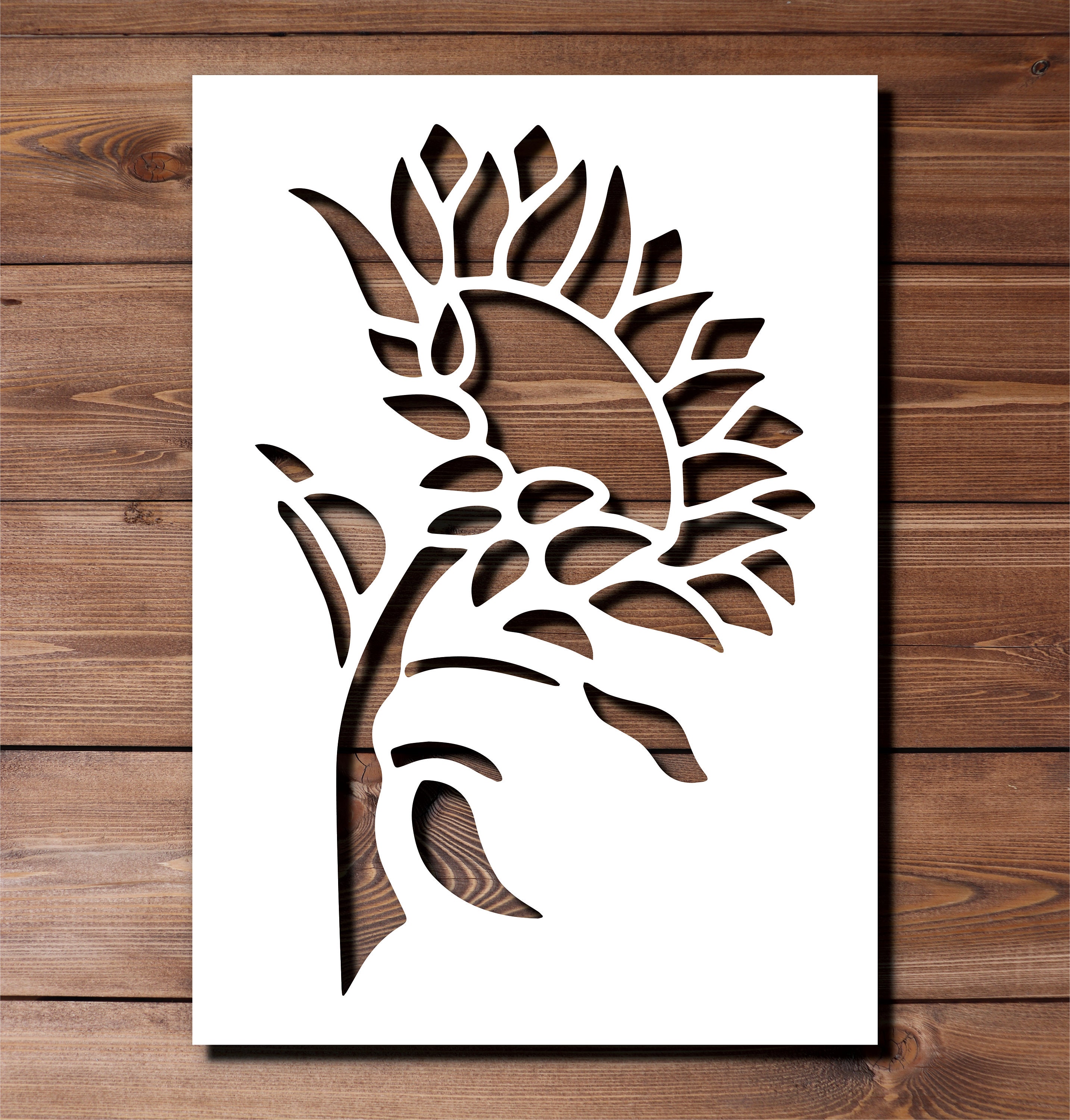 Sunflower Plant Stencil A4 A3 Size 190 Micron Mylar Reusable Flexible ...