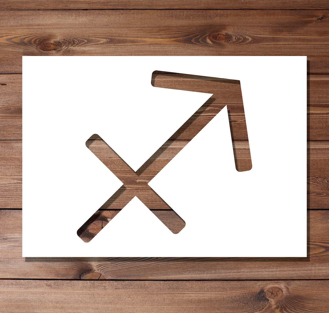 Sagittarius Symbol Zodiac Stencil - A4 A3 Size - 190 Micron Mylar ...