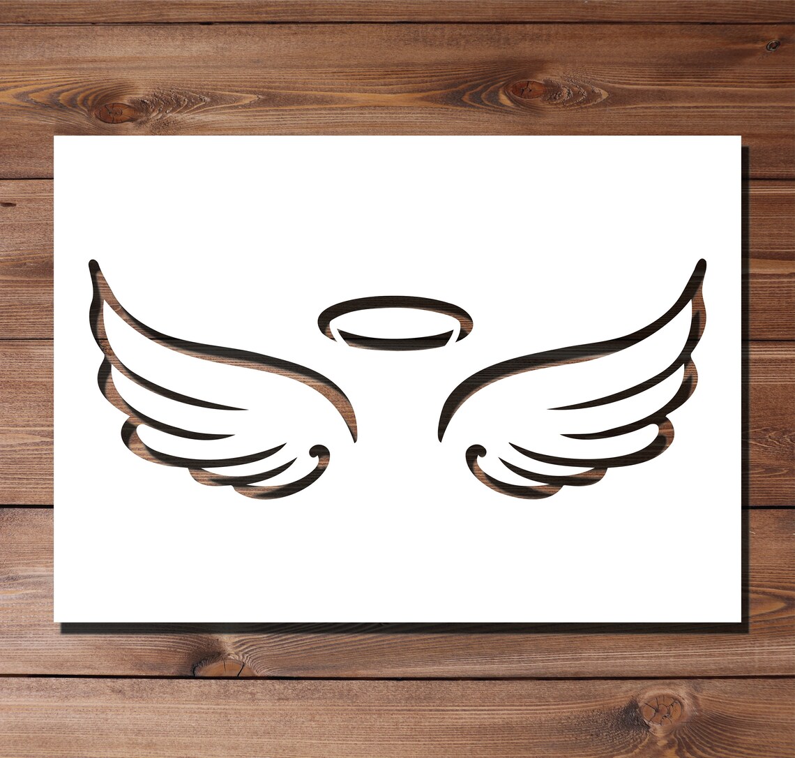 Angel Wings Stencil A4 A3 Size 190 Micron Mylar Reusable Flexible Home ...