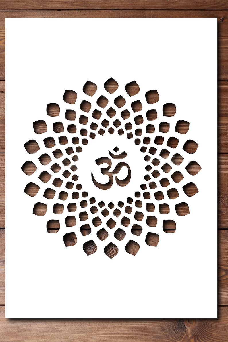 Om Zen Symbol Stencil A4 A3 Size 190 Micron Mylar Reusable Flexible ...