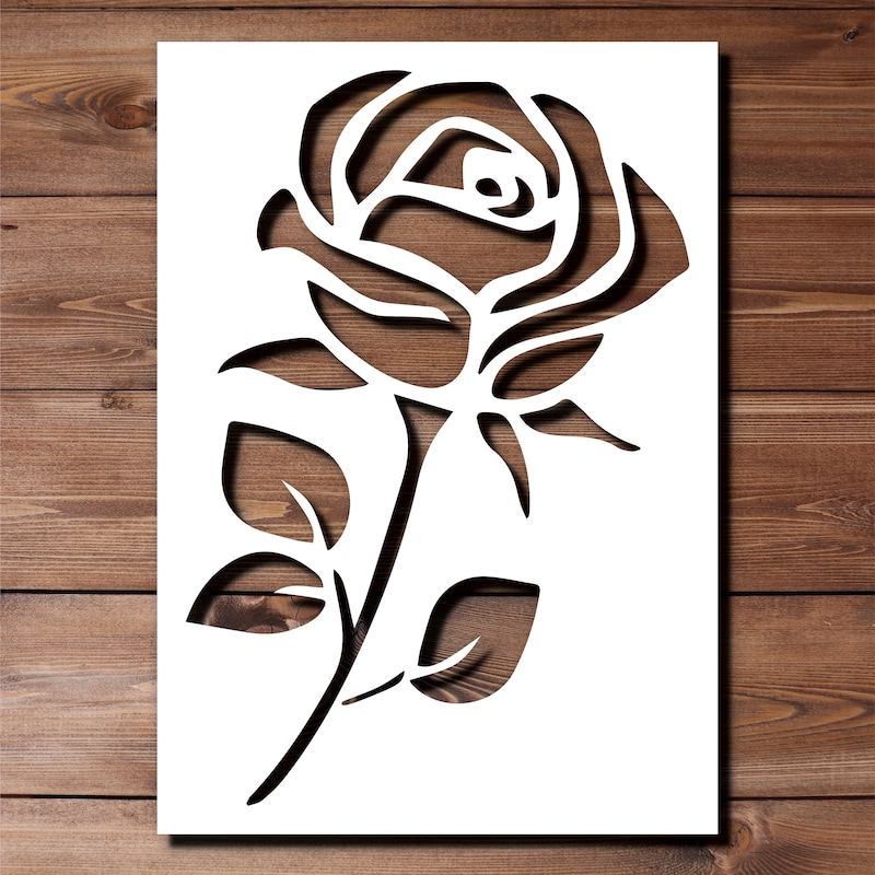 Rose Stencil - Etsy