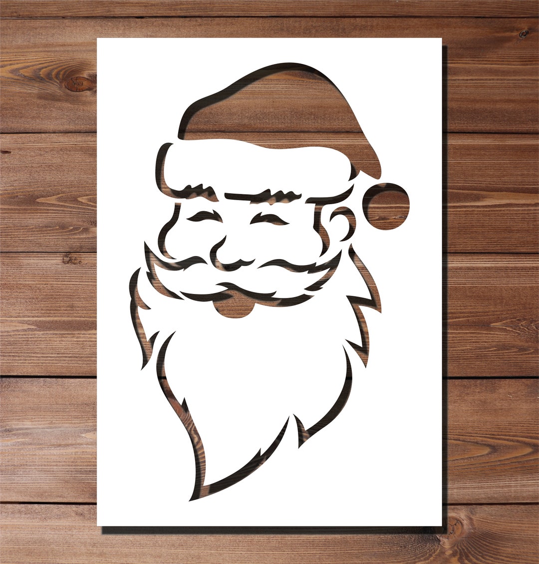 Santa Claus Stencil A4 A3 Size 190 Micron Mylar Reusable Flexible Decor ...