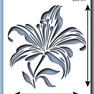 Lily Flower Stencil A4 A3 Size 190 Micron Mylar Petals Reusable ...