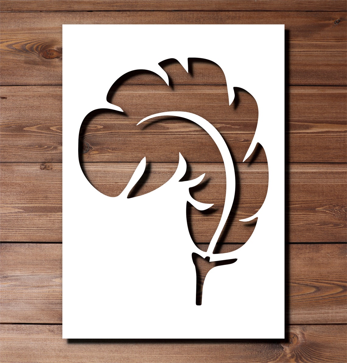 Feather Stencil A4 A3 Size 190 Micron Mylar Reusable Flexible Home ...