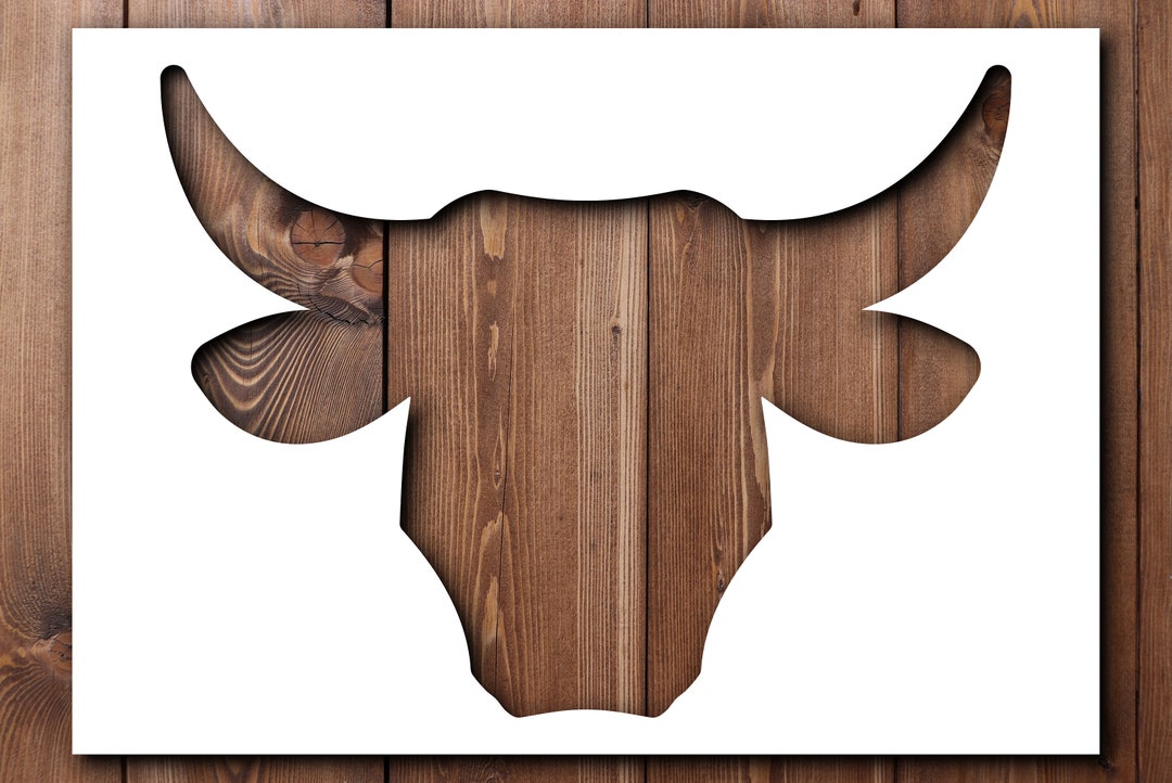 Bull Head Stencil A4 A3 Size 190 Micron Mylar Reusable Flexible Home ...