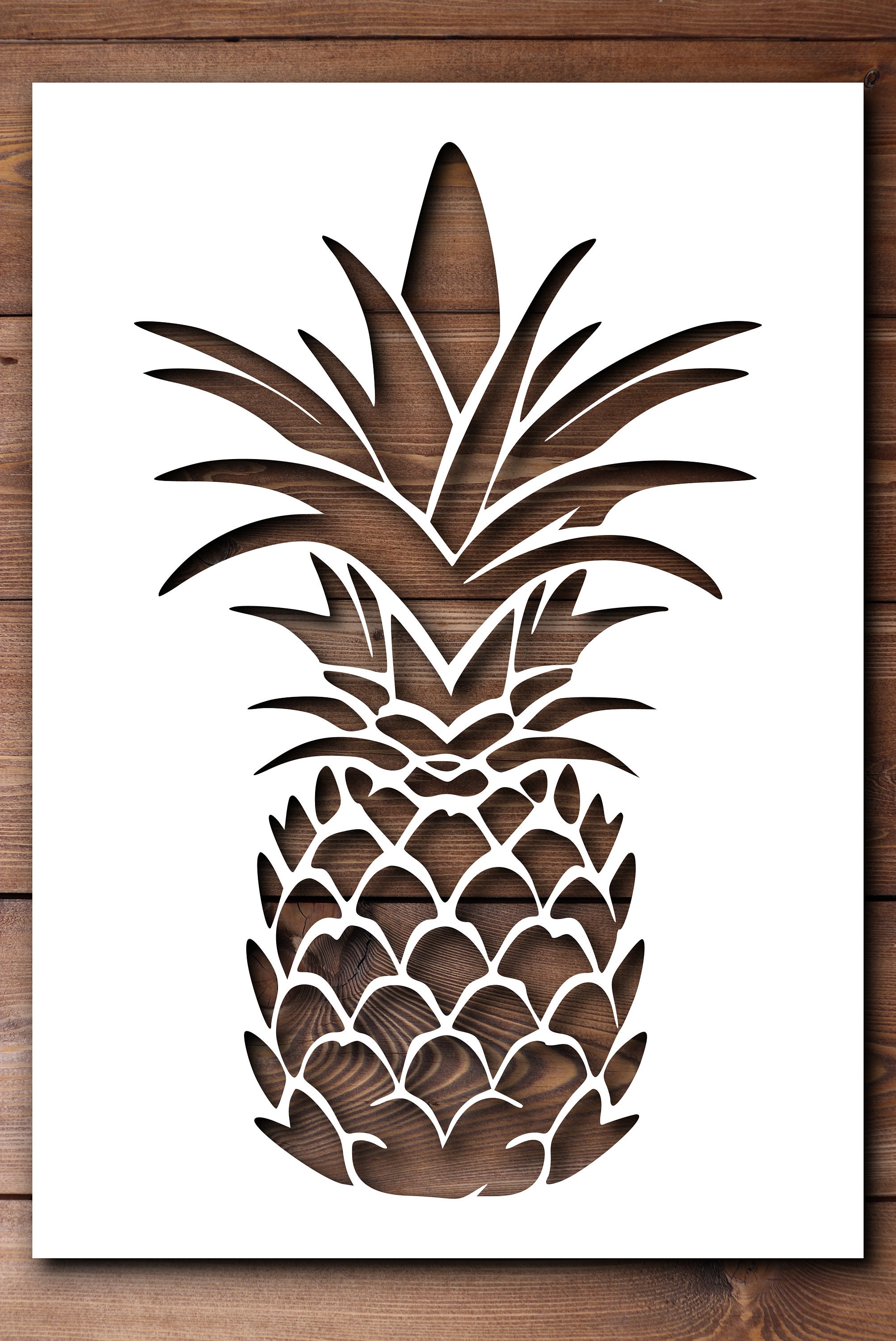 Pineapple Stencil A4 A3 Size 190 Micron Mylar Reusable Flexible Home ...