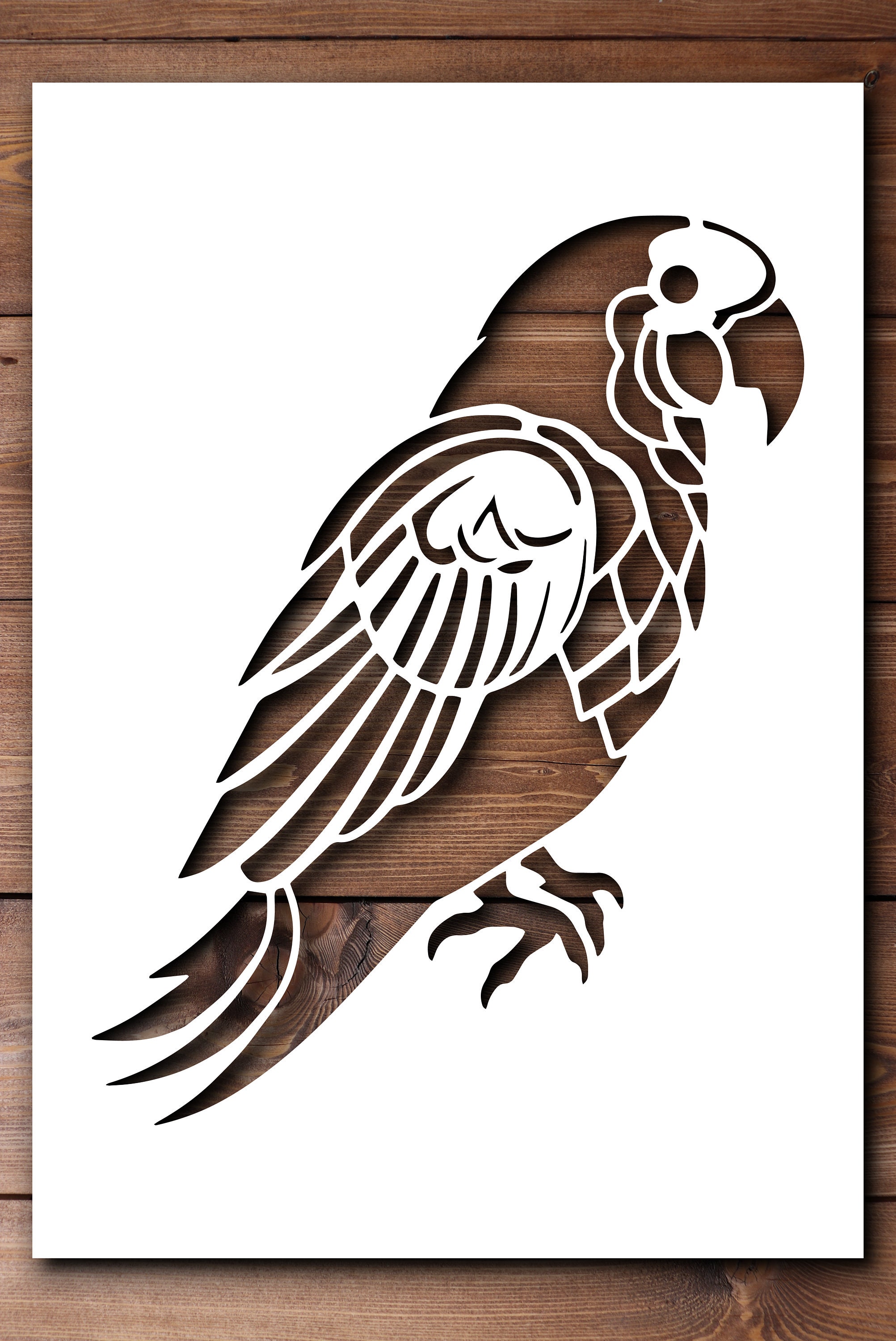 Parrot Stencil A4 A3 Size 190 Micron Mylar Reusable Flexible Home Decor ...