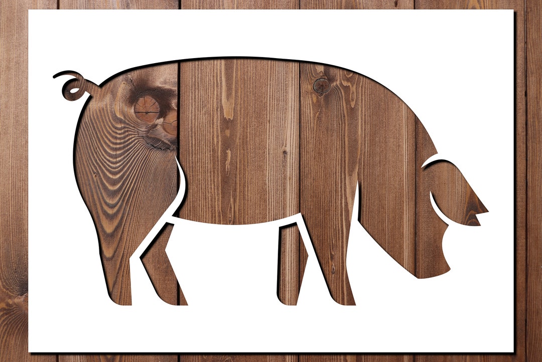 Pig Stencil 1 A4 A3 Size 190 Micron Mylar Stencil Reusable Flexible ...