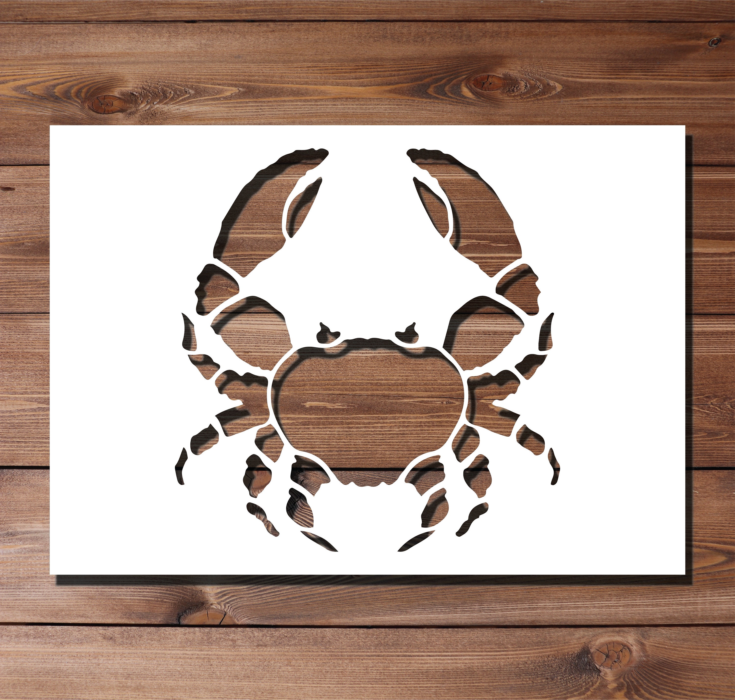 Crab Stencil A4 A3 Size 190 Micron Mylar Reusable Flexible Home Decor ...