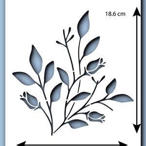 Rose Bush Stencil A4 A3 Size 190 Micron Mylar Petals Reusable Flexible ...