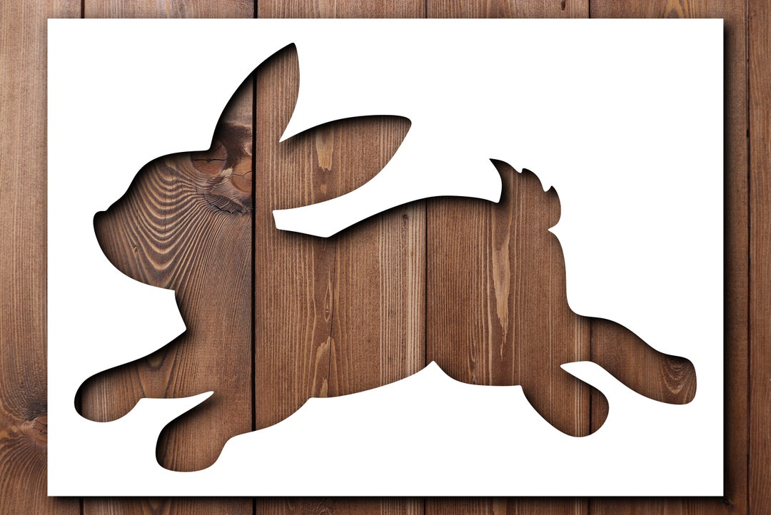 Rabbit Stencil A4 A3 Size 190 Micron Mylar Reusable Flexible Home Decor ...
