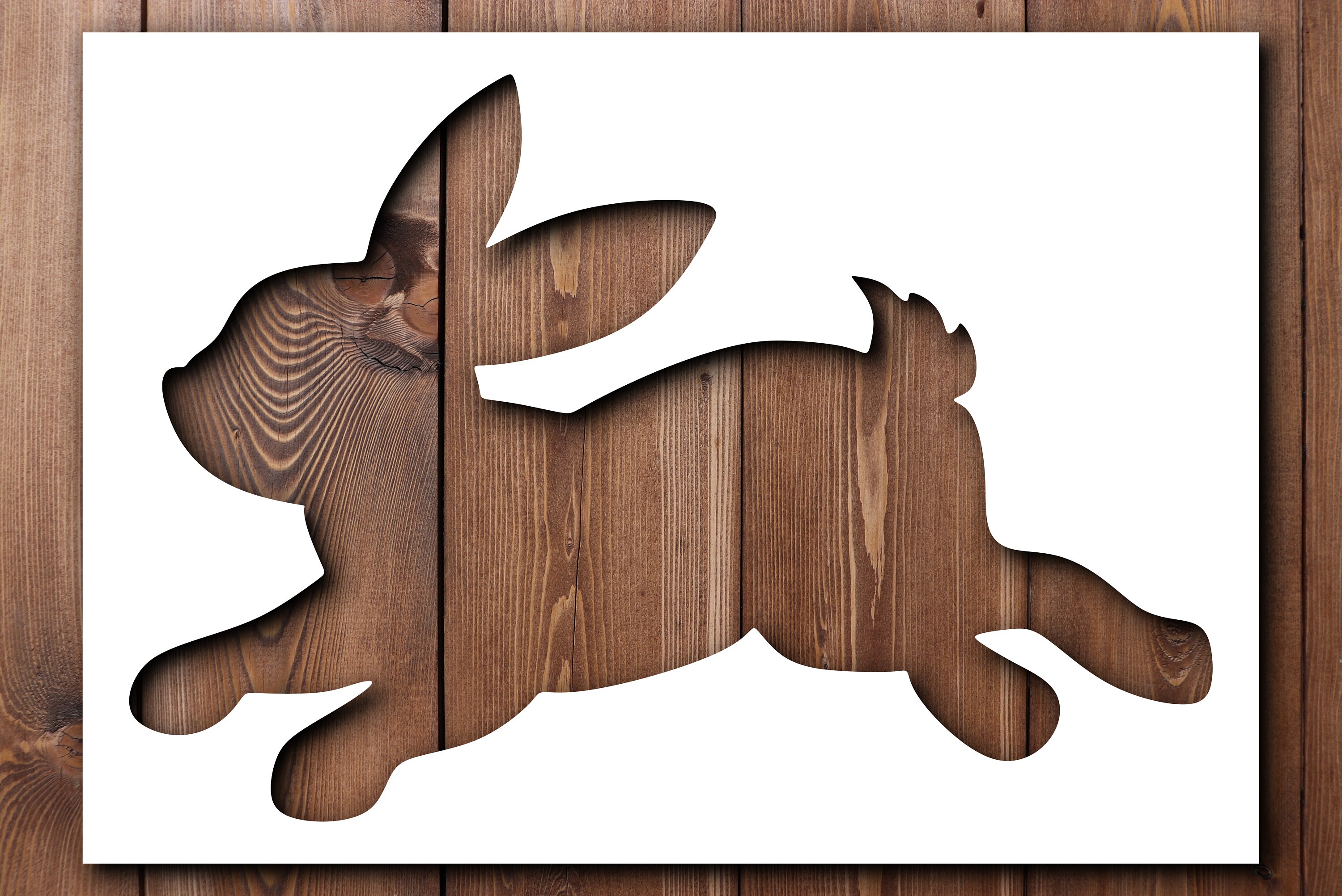 Rabbit Stencil A4 A3 Size 190 Micron Mylar Reusable Flexible Home Decor ...