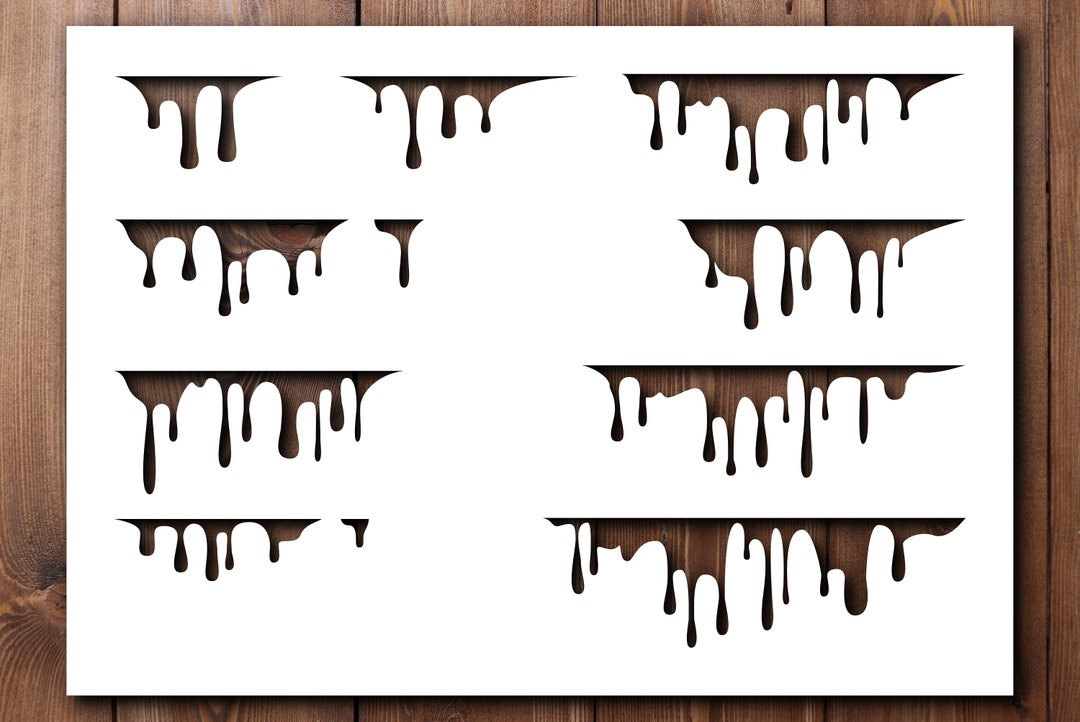 Blood Dripping Stencil 1 A4 A3 Size 190 Micron Mylar Reusable Flexible ...