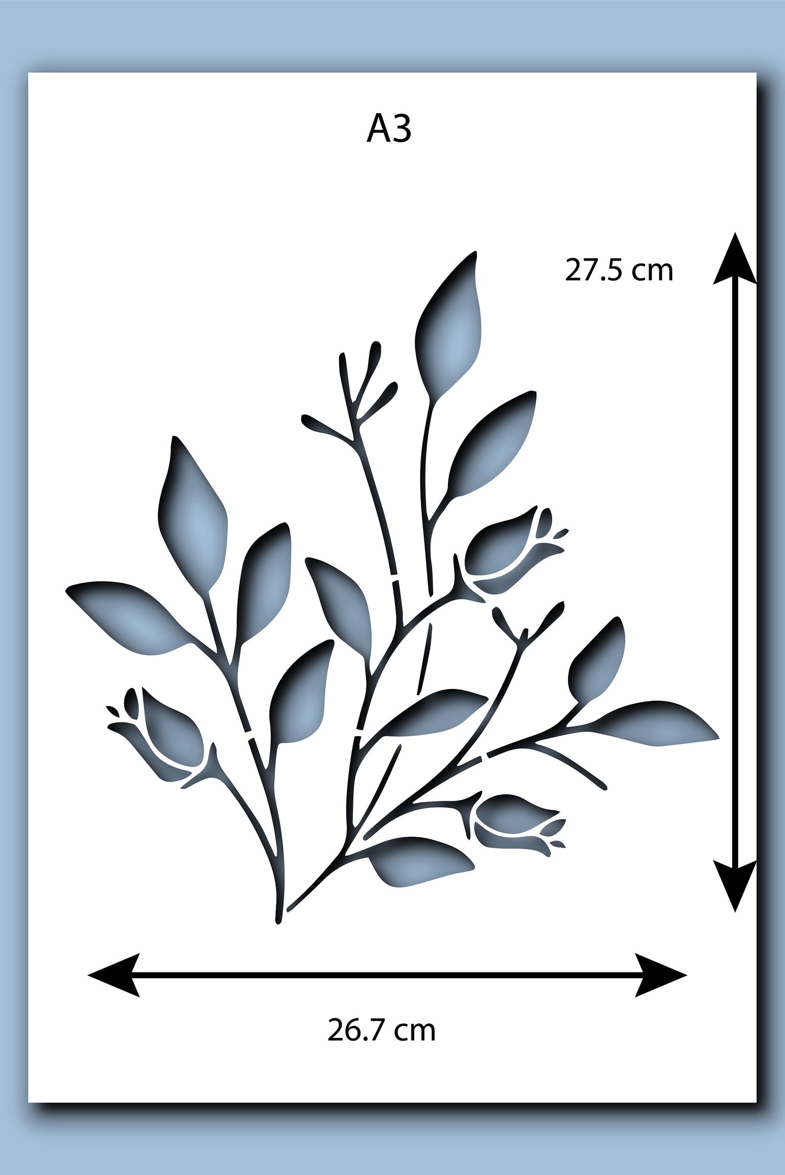 Rose Bush Stencil A4 A3 Size 190 Micron Mylar Petals Reusable Flexible ...