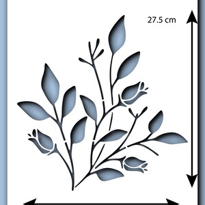 Rose Bush Stencil A4 A3 Size 190 Micron Mylar Petals Reusable Flexible ...