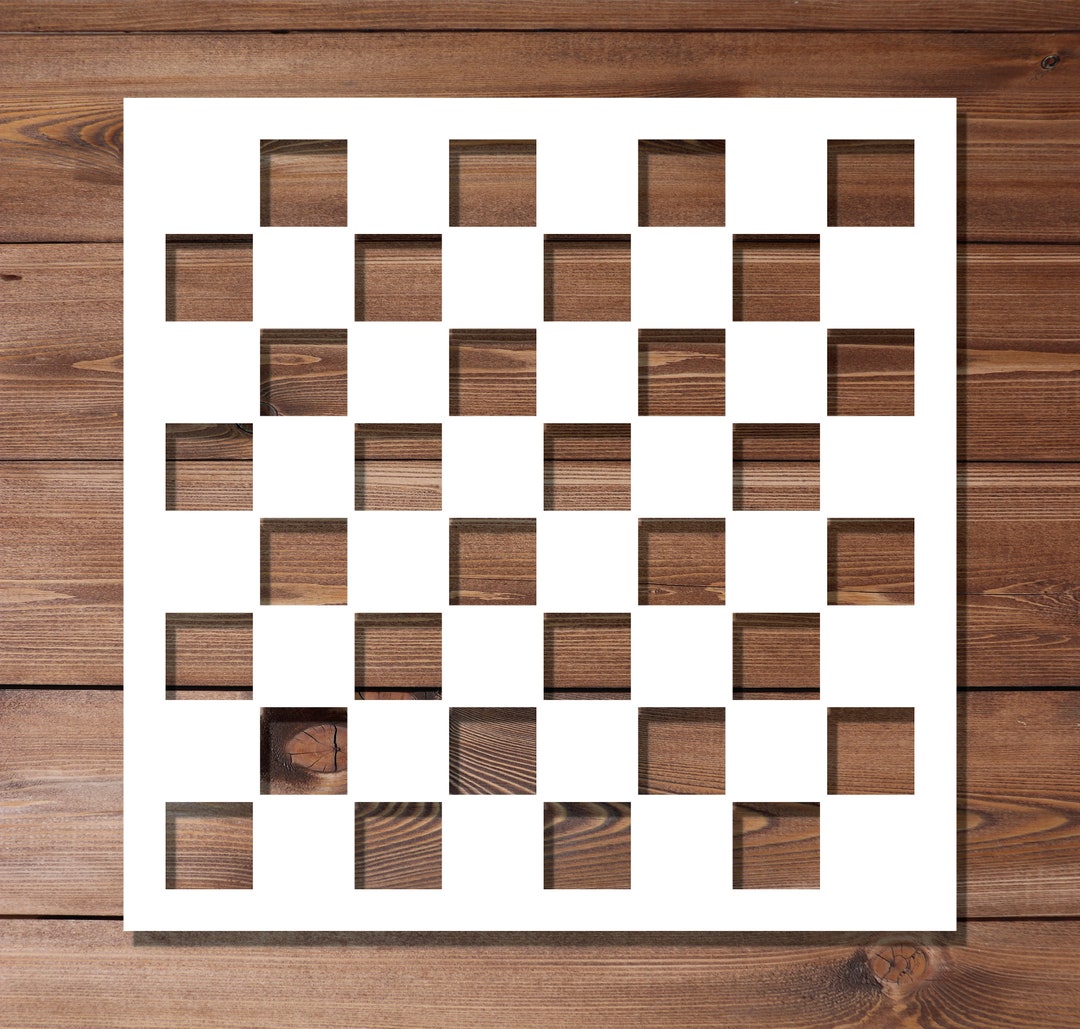 Checkerboard Pattern Stencil 30cm X 30cm Size 250 Micron Mylar Reusable ...