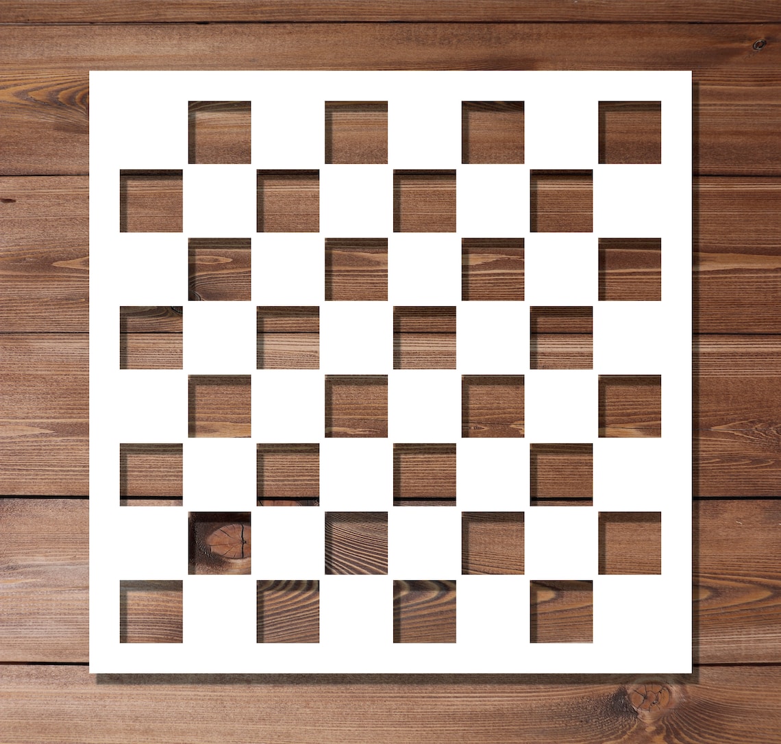 Checkerboard Pattern Stencil - 30cm X 30cm Size 250 Micron Mylar ...