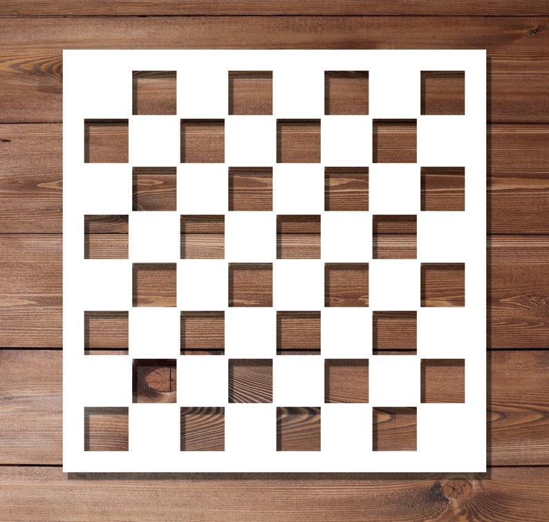 Checkerboard Pattern Stencil 30cm X 30cm Size 250 Micron Mylar Reusable ...