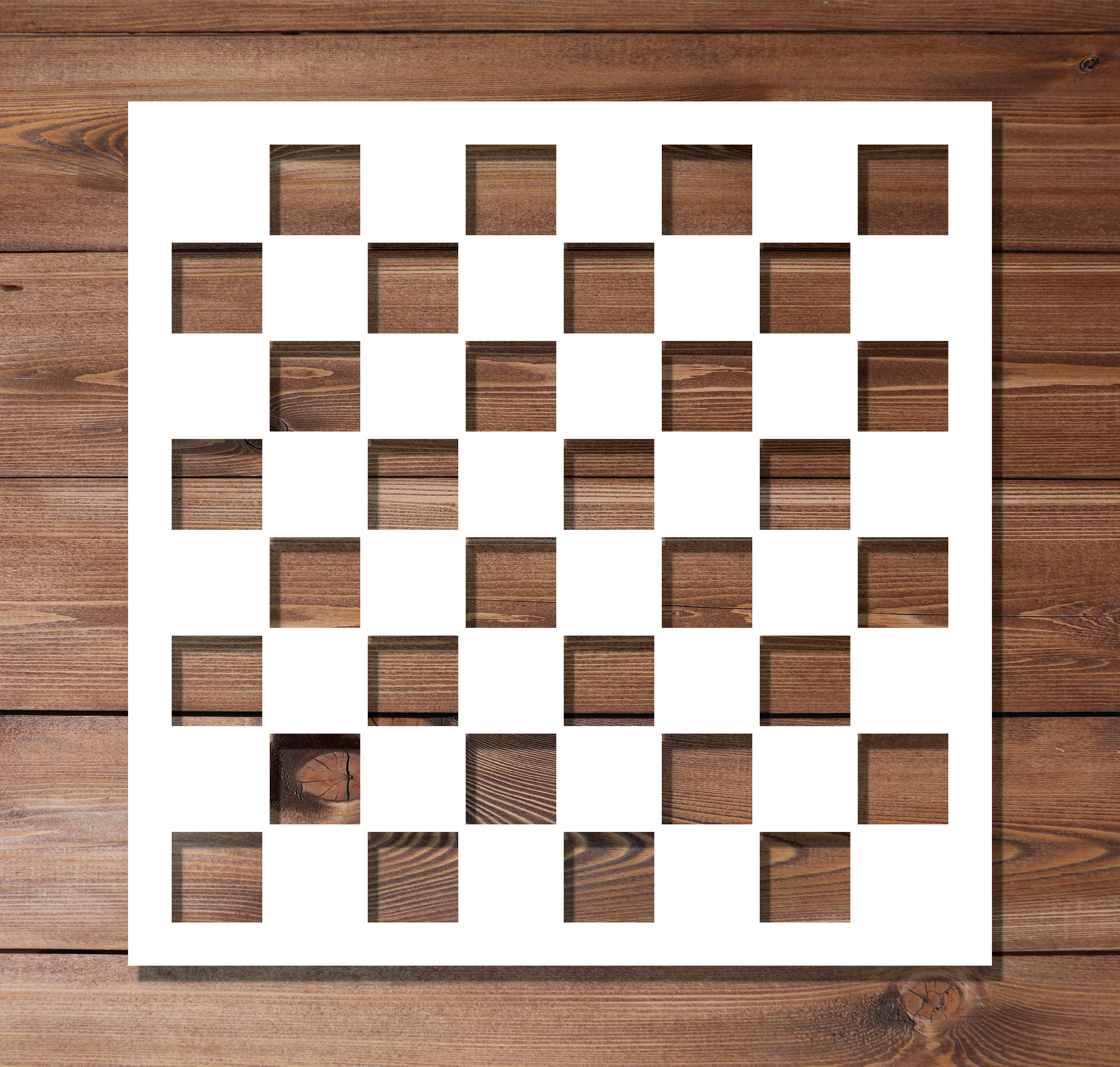 Checkerboard Pattern Stencil - 30cm X 30cm Size 250 Micron Mylar ...