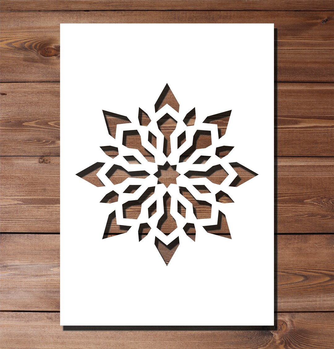 Snowflake Stencil A4 A3 Size 190 Micron Mylar Reusable Flexible Home ...