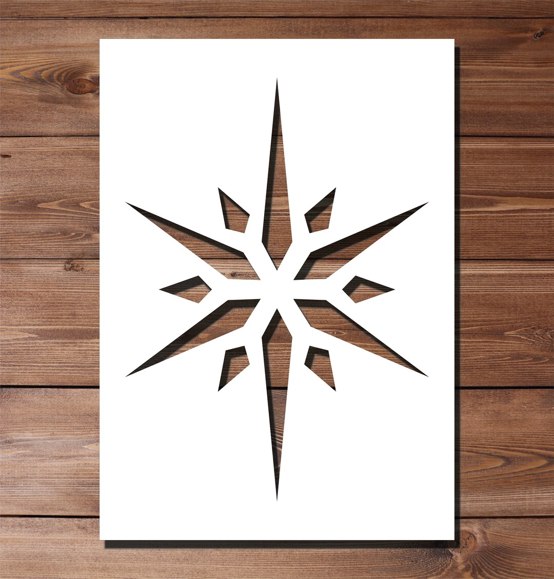 Nativity Star Stencil A5 A4 A3 Size 190 Micron Reusable Flexible Home ...