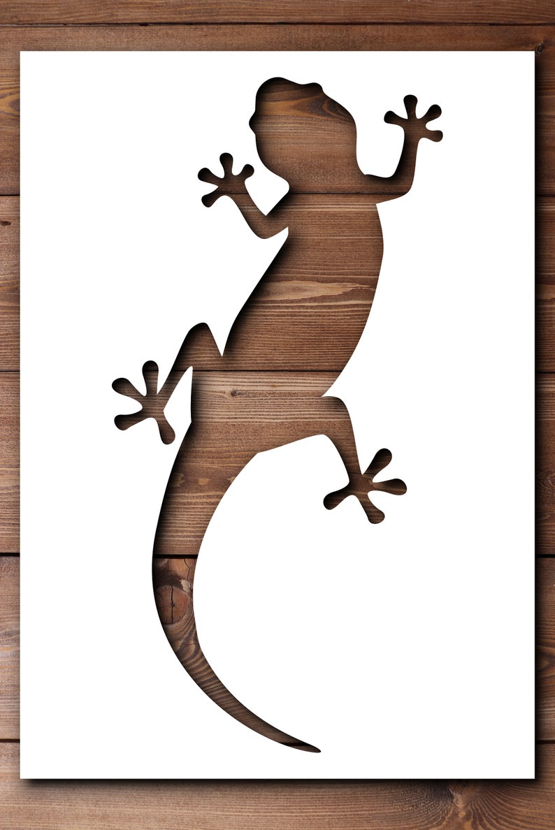 Gecko Stencil A4 A3 Size 190 Micron Mylar Reusable Flexible Home Decor ...