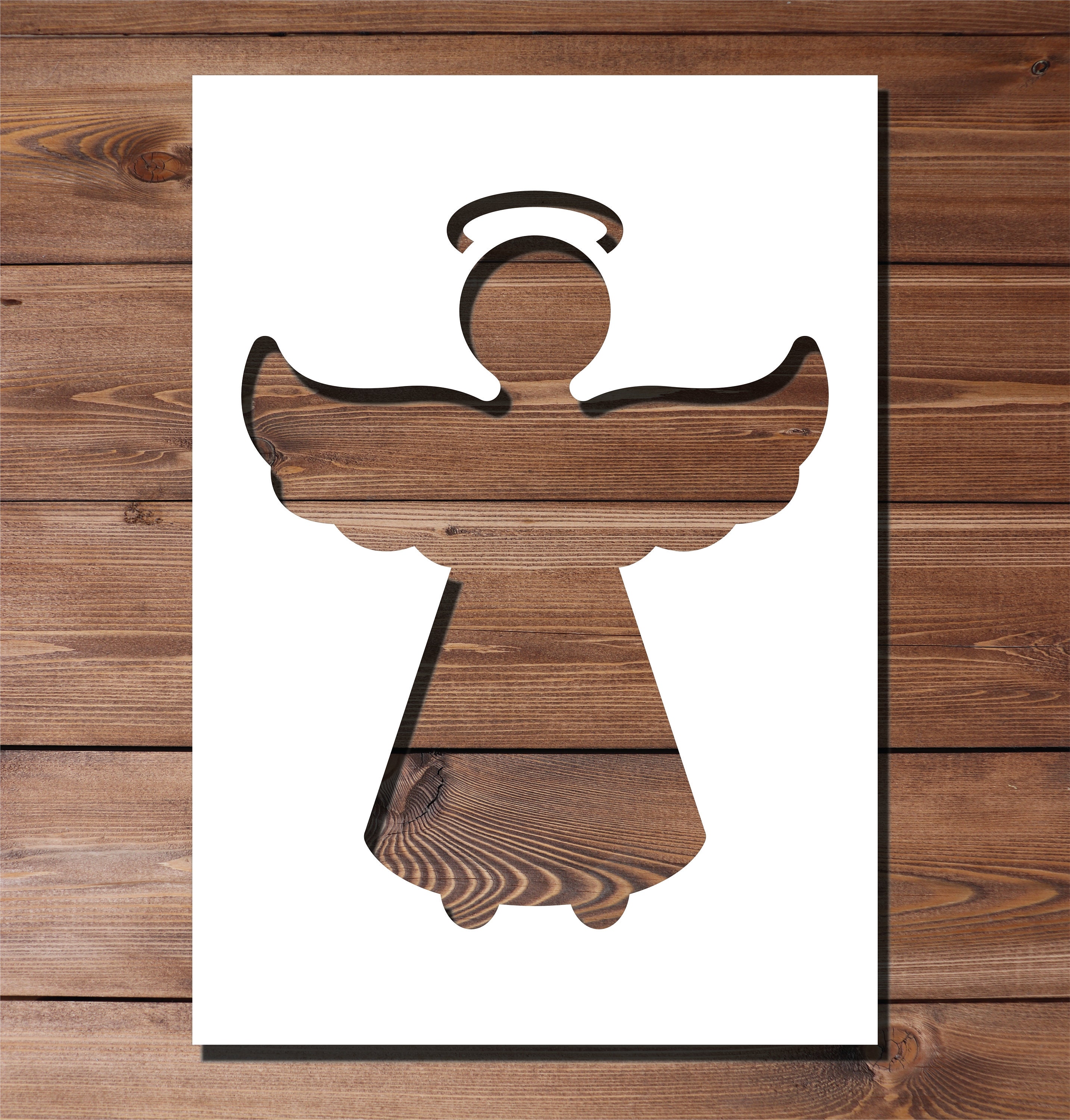 Angel Stencil A4 A3 Size 190 Micron Mylar Reusable Flexible Christmas ...