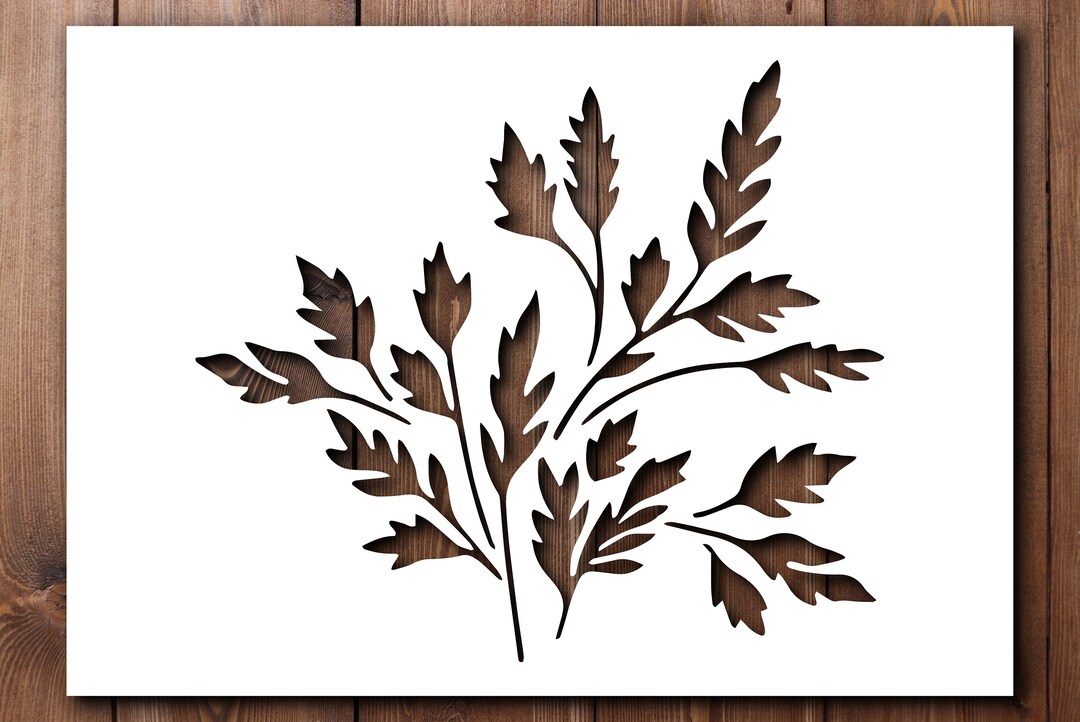 Herb Bush Stencil A4 A3 Size 190 Micron Mylar Reusable Flexible Home ...