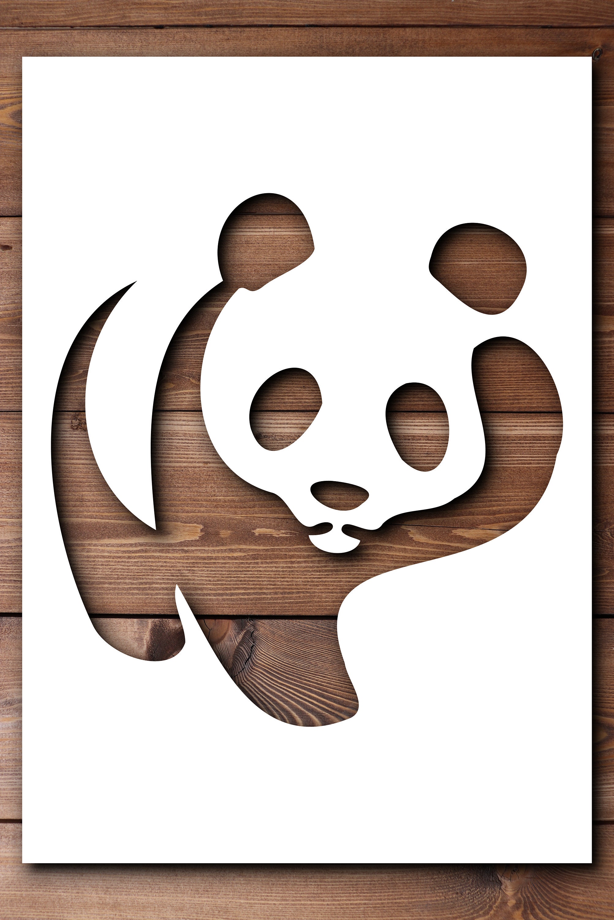 Panda Stencil A4 A3 Size 190 Micron Mylar Reusable Flexible Home Decor ...