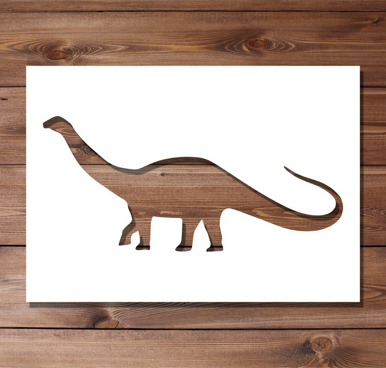 Diplodocus Silhouette Stencil - A4 A3 Size - 190 Micron Mylar Reusable ...