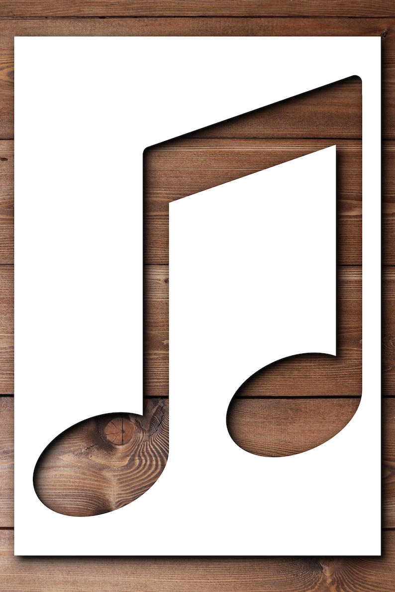 Musical Note Quavers Stencil A4 A3 Size 190 Micron Mylar Reusable ...