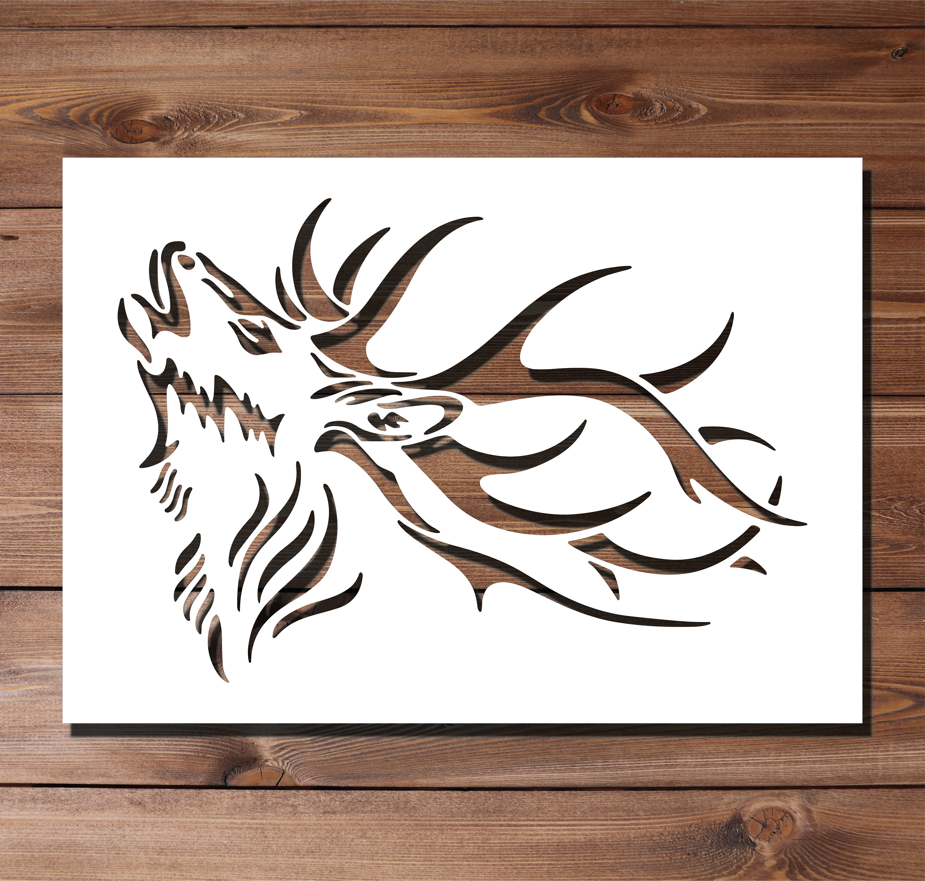 Stag Elk Stencil - A4 A3 Size 190 Micron Mylar Reusable Flexible Home ...