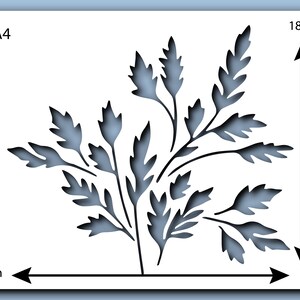 Herb Bush Stencil A4 A3 Size 190 Micron Mylar Reusable Flexible Home ...