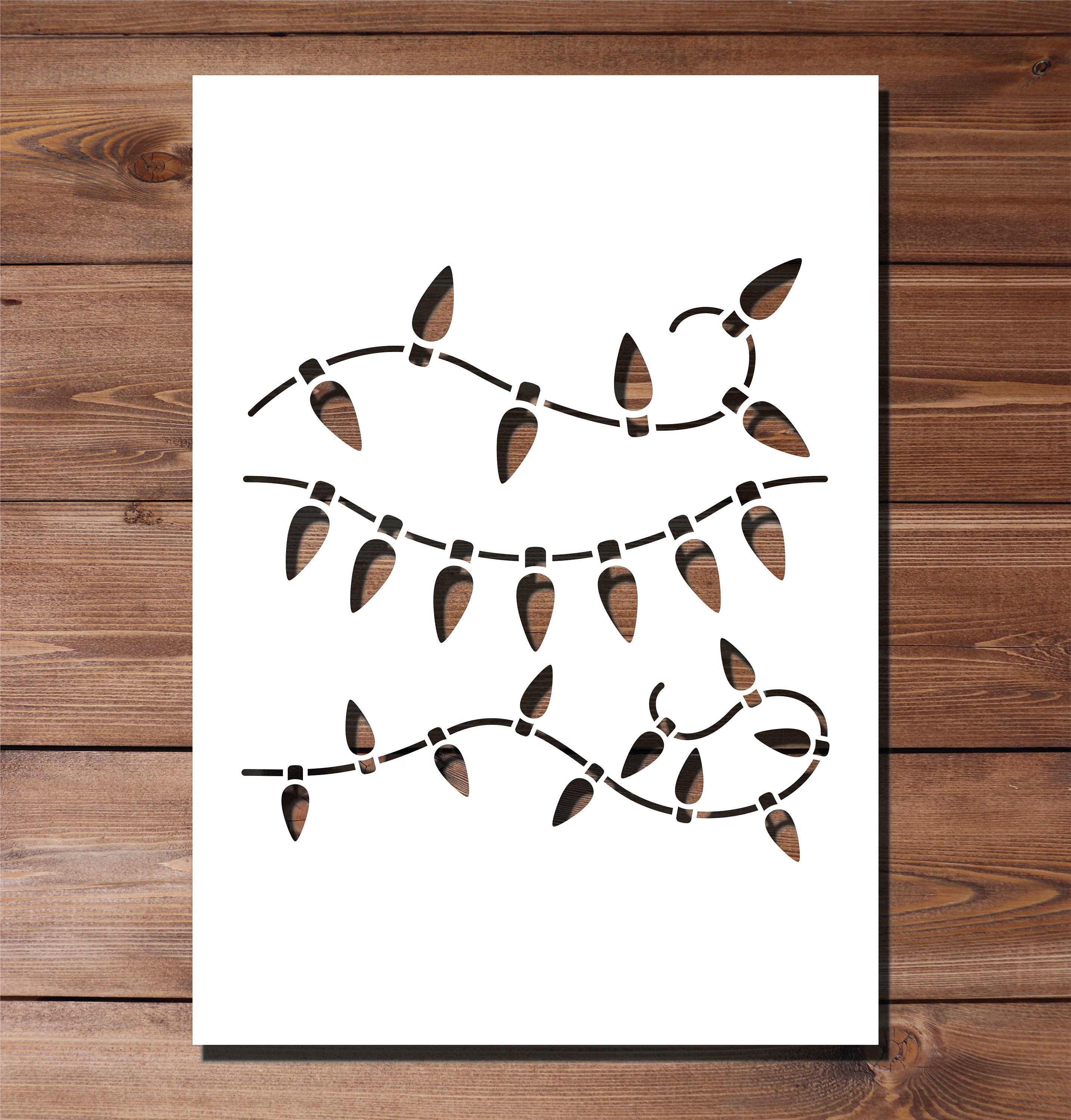 Fairy Christmas Lights Stencil A4 A3 Size 190 Micron Mylar Reusable ...