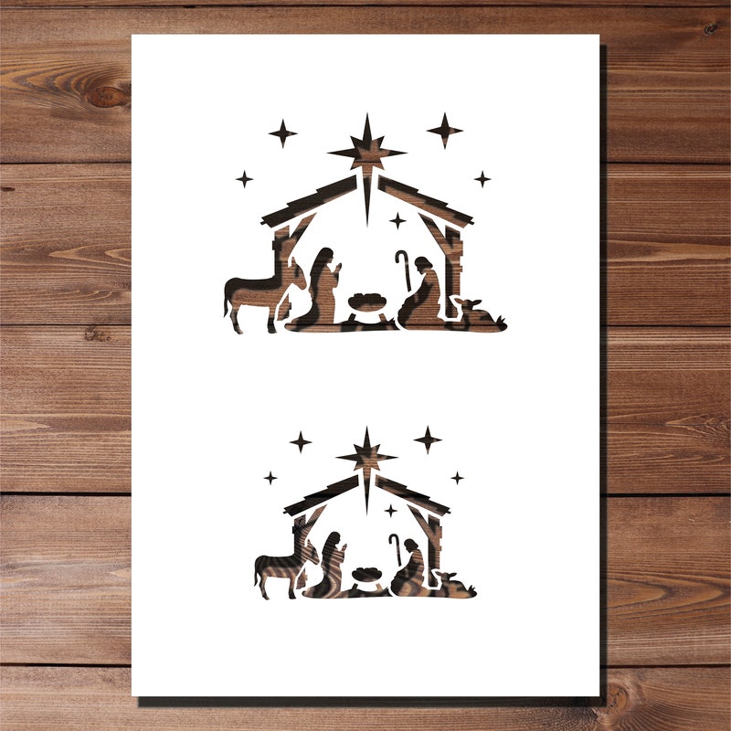 Nativity Stencil - Etsy